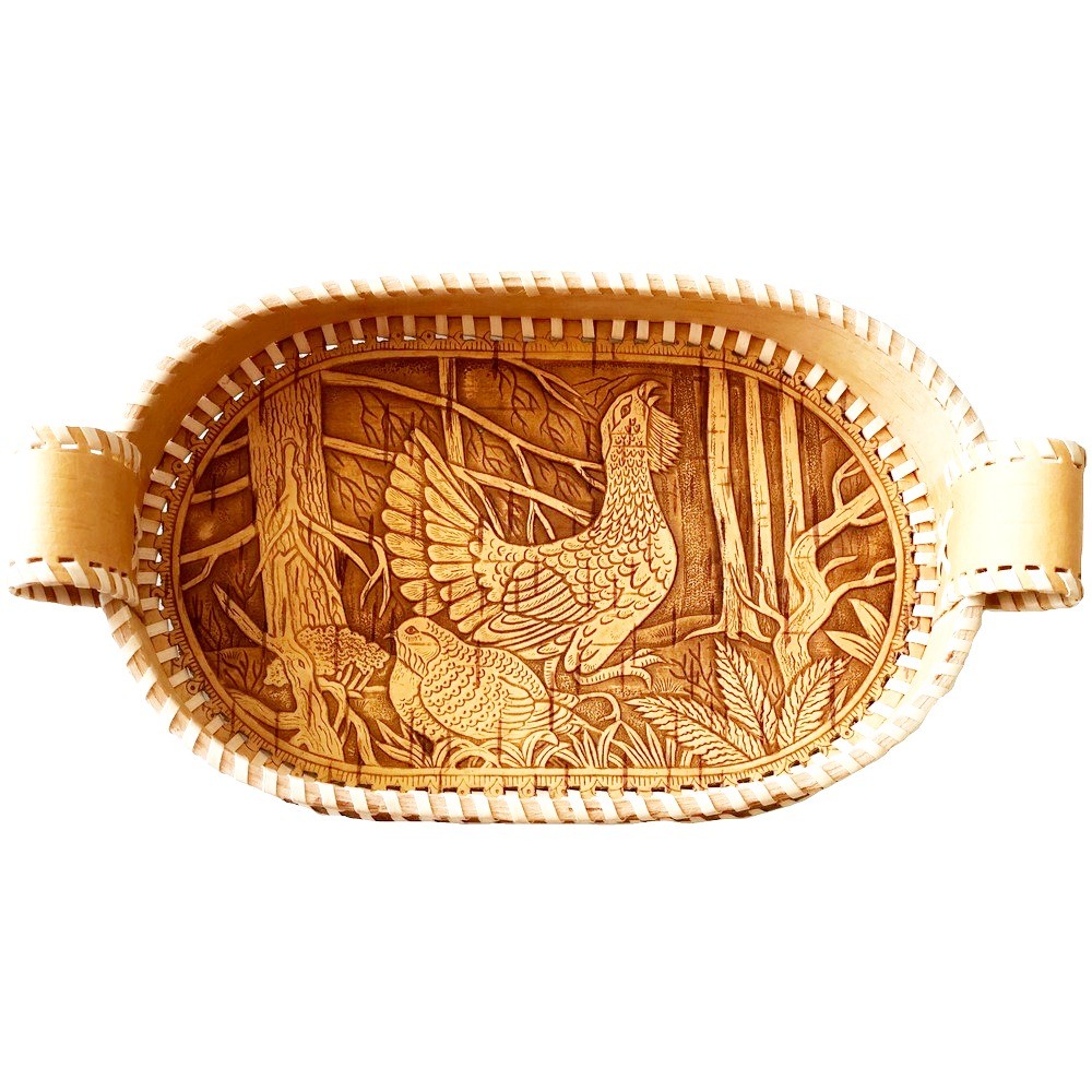 Birch Bark Decorative Plate - Morning Song - Unique Art and Craft Gallery